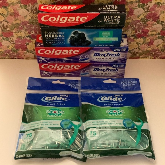 Crest | Other | Colgate Toothpaste Floss Picks Brush Buddies Toothpaste ...